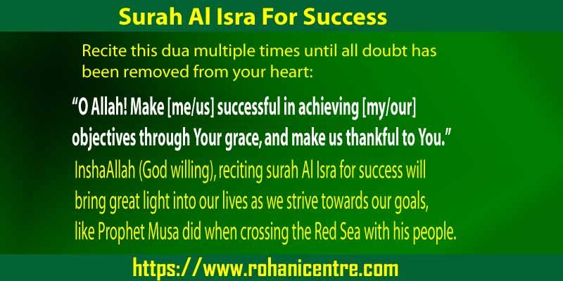 Surah Al Isra For Success- A Certified 7 Steps Solution - Rohani Centre